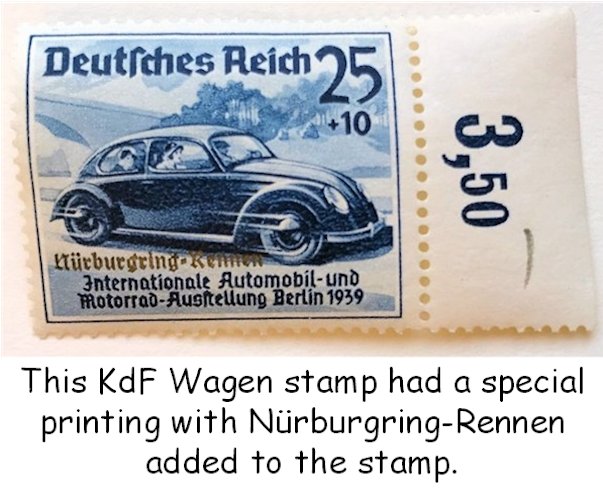 KdF WAGEN BRIEFMARKEN - STAMPS
