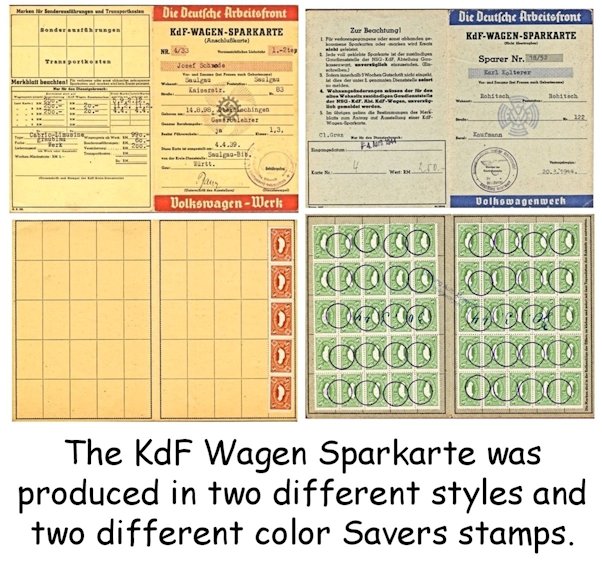 KdF WAGEN BRIEFMARKEN - STAMPS