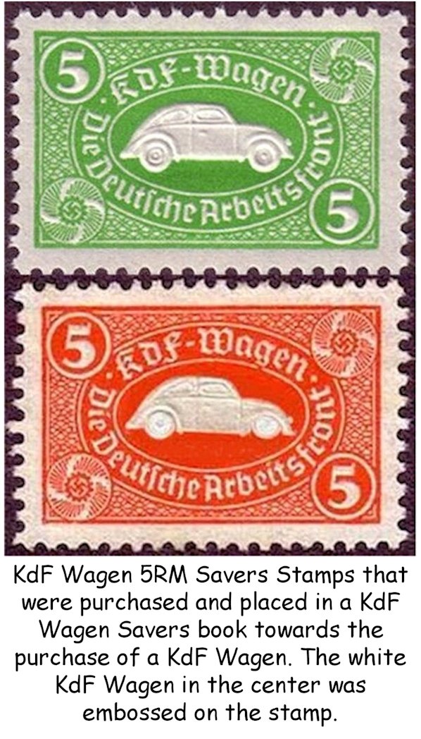 KdF WAGEN BRIEFMARKEN - STAMPS